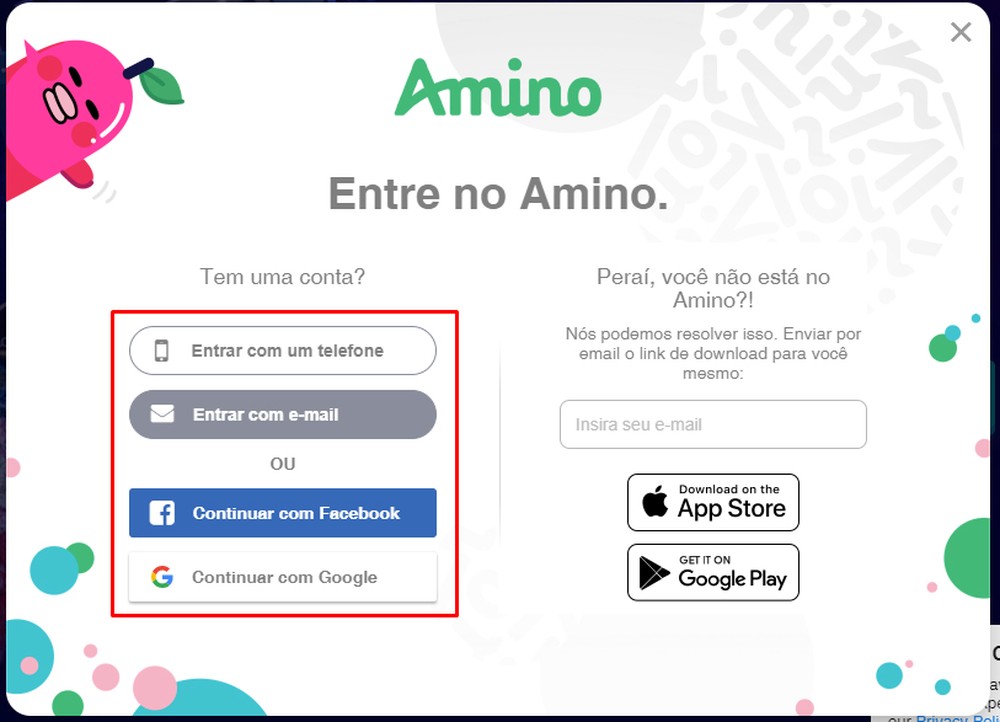 Amino Apps: como fazer cadastro e usar a rede social no PC