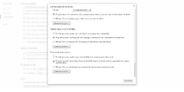 Como ajustar configurações de imagem, JavaScript e segurança no Chrome