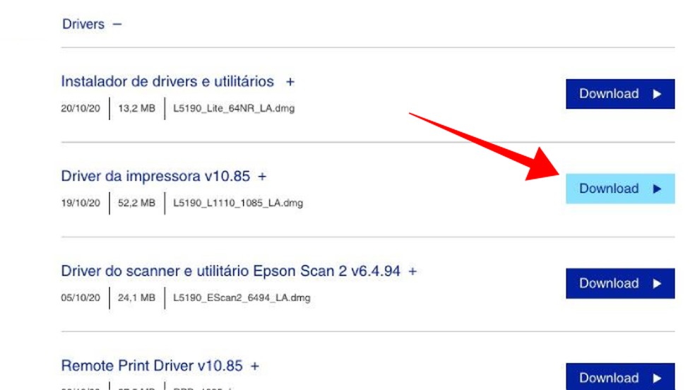 Epson L5190: veja como baixar e instalar o driver da impressora