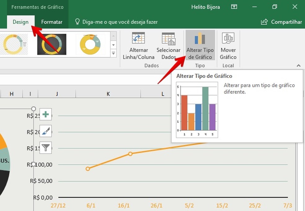 Como personalizar um gráfico no Excel