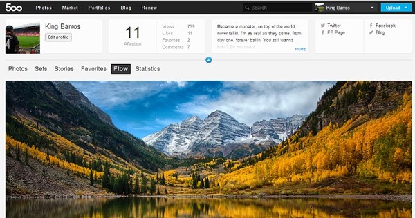 500px renova plataforma e inclui fotos maiores e novos botões no site