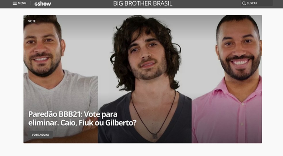 Paredão Bbb 21 Como Votar Para Eliminar Caio Fiuk Ou Gilberto