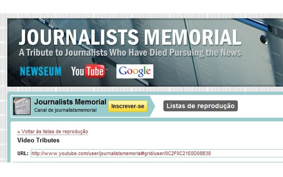YouTube lança memorial para jornalistas mortos em busca da notícia