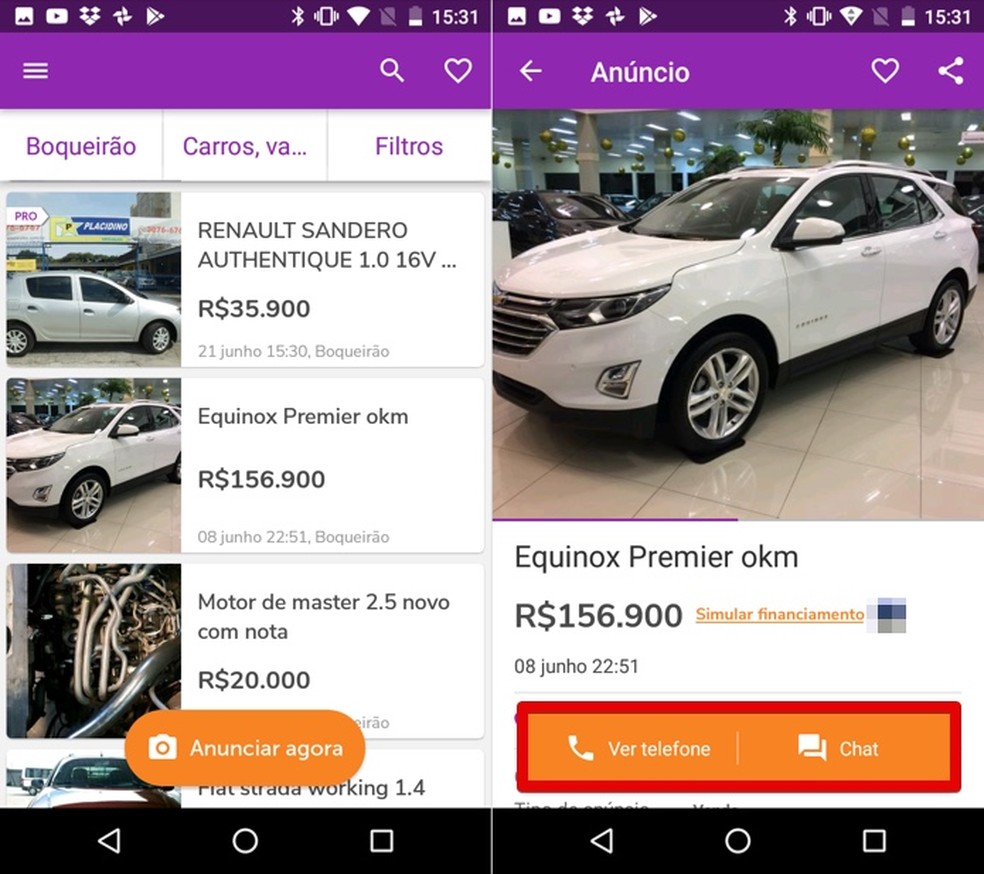 Carros usados e novos: como fazer a busca pela OLX no celular