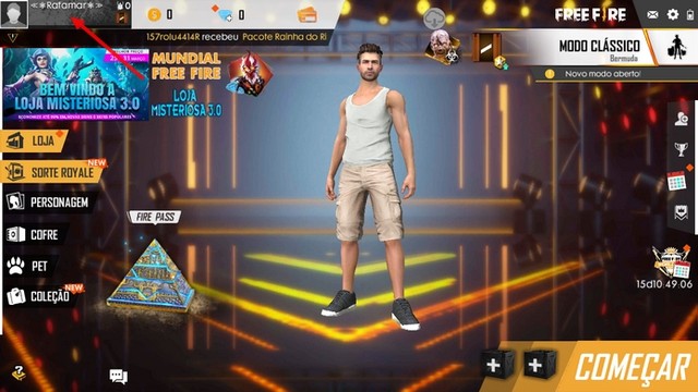 Como mudar nome no Free Fire e colocar símbolos no nick