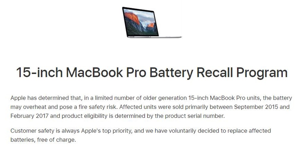 Apple faz recall de MacBooks Pro por conta de risco de incêndio na bateria