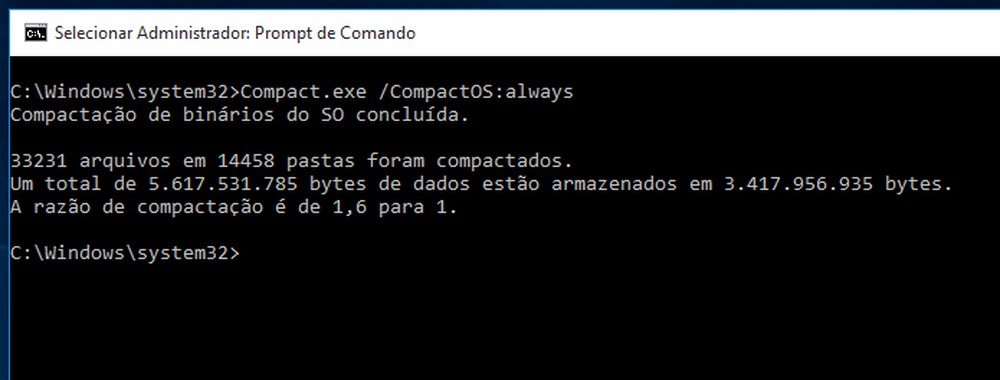 Windows 10 Compact OS: dica faz sistema operacional ocupar menos espaço