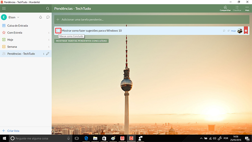 Como usar o Wunderlist no PC