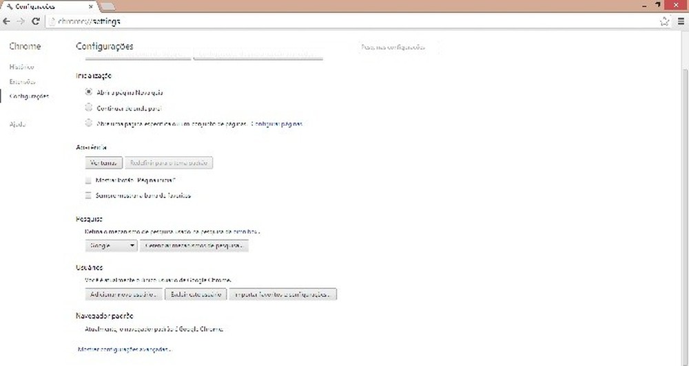 Como ajustar configurações de imagem, JavaScript e segurança no Chrome