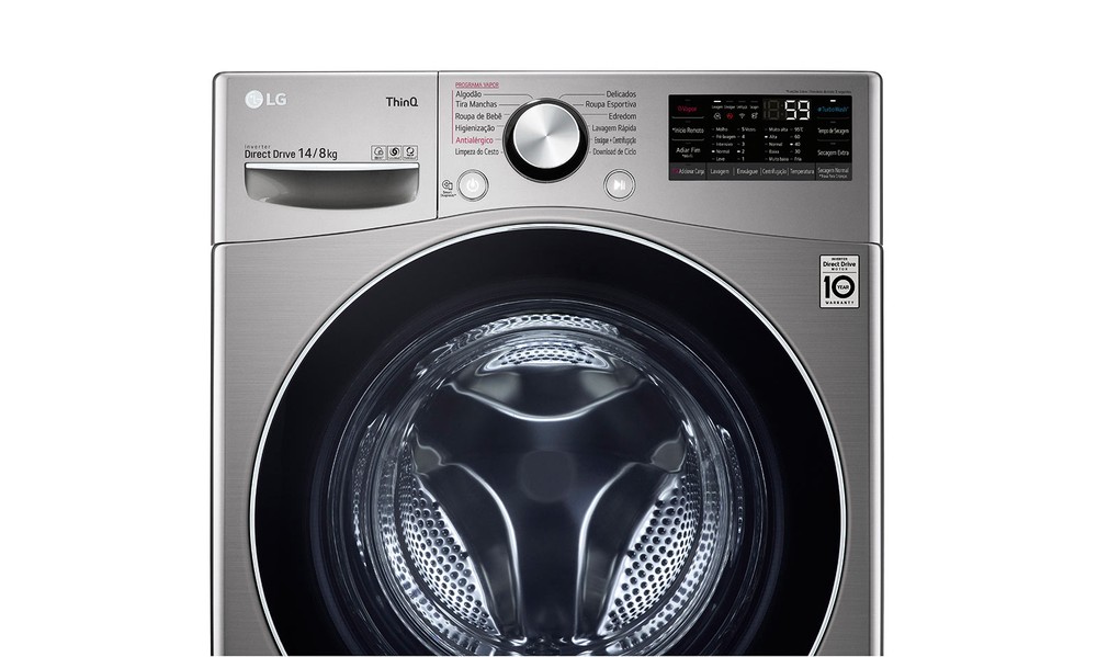 Samsung WD7500 vs LG WD14EGS62: compare as máquinas de lavar smart