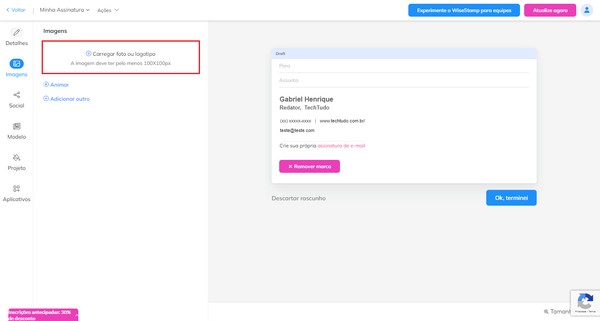 WiseStamp: como usar site para personalizar sua assinatura de e-mail