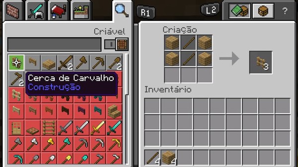 Como fazer Cerca ou Portão no Minecraft