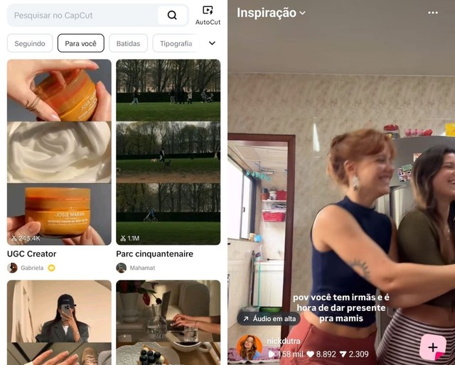 Edits do Instagram x CapCut: comparamos 5 funções dos aplicativos