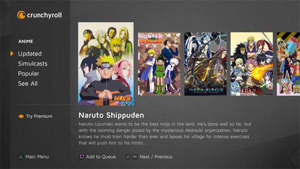 Saiba como assistir animes com o aplicativo Crunchyroll no PS4