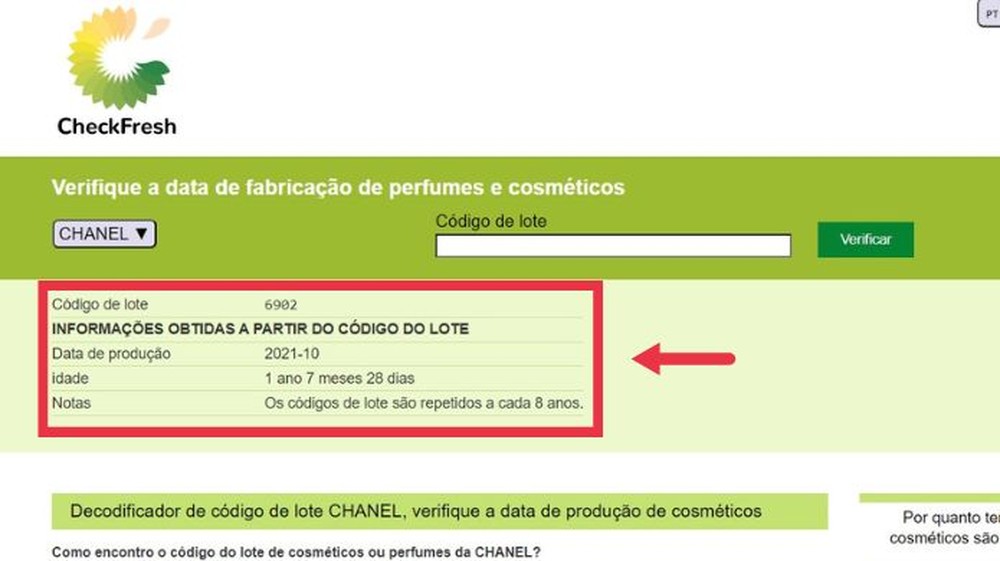 Como usar site para verificar se o perfume é original