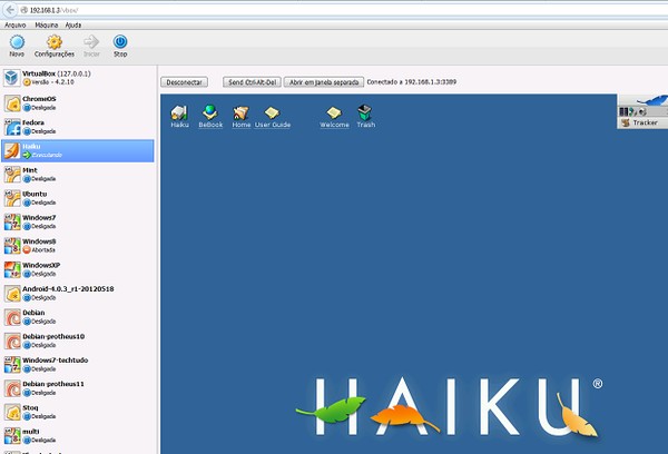 Como utilizar o VirtualBox pelo navegador