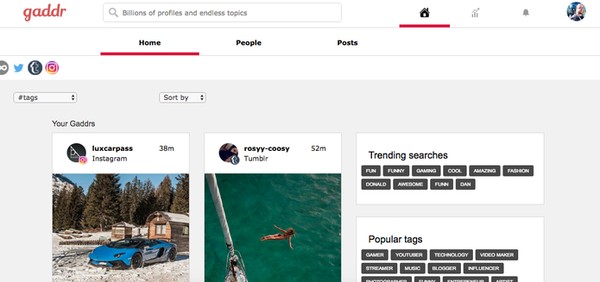 Gaddr reúne mais de 150 redes sociais e mensageiros em um só lugar