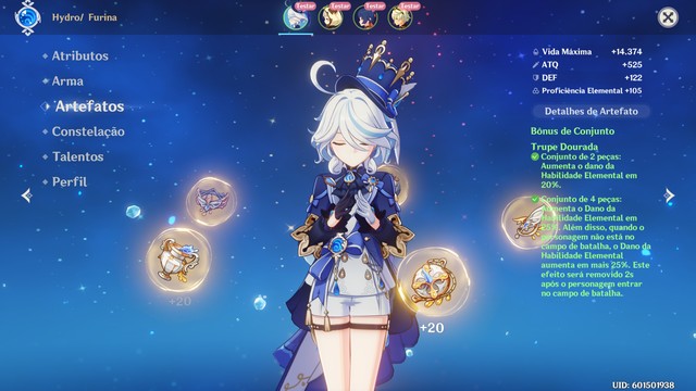 Furina em Genshin Impact: veja guia com gameplay, build e comps