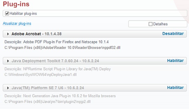 Como desativar o Java no Opera