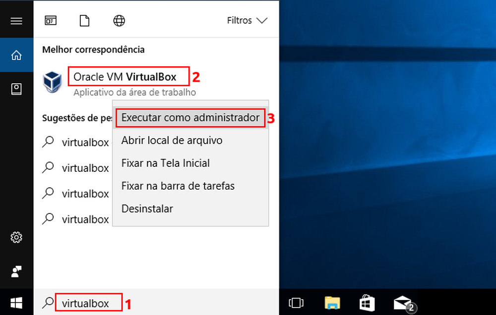Como iniciar uma máquina virtual do VirtualBox via USB