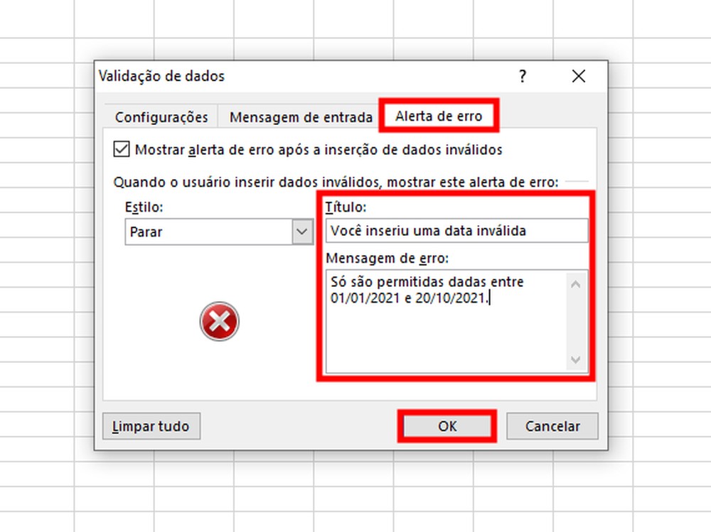 Como aplicar validação de dados no Excel