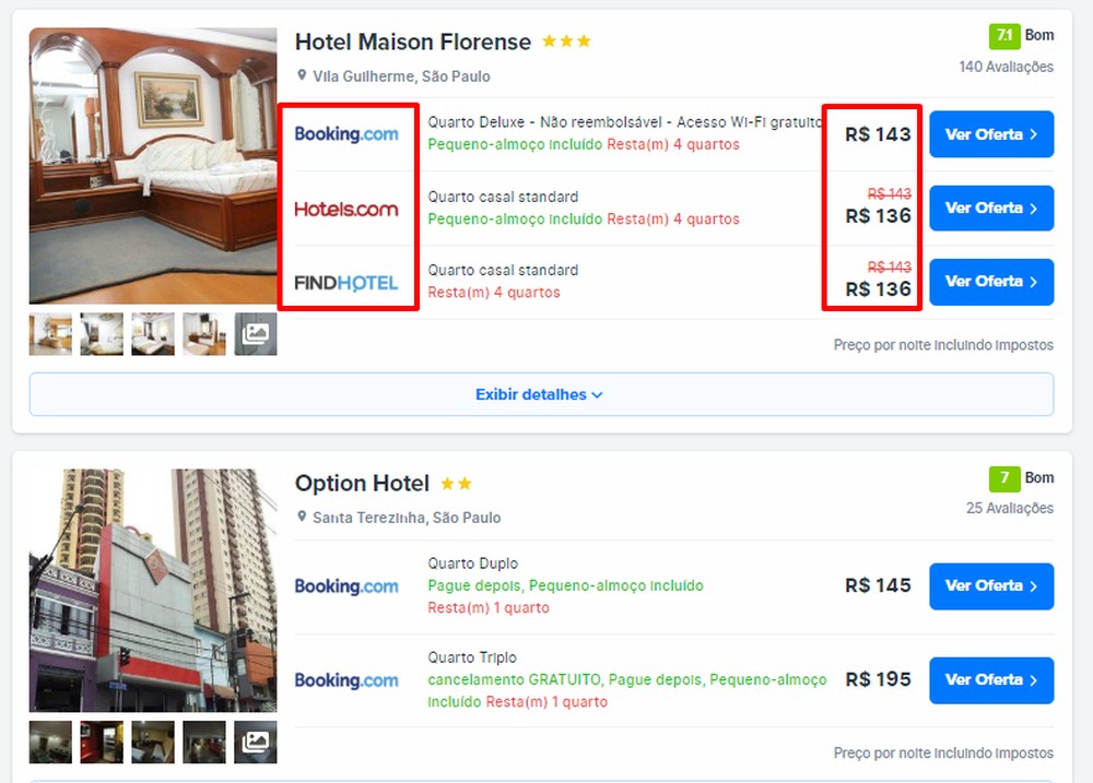 Como encontrar hotel barato pelo site FindHotel