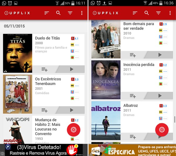 Upflix: ajuda a se atualizar com novos filmes do Netflix