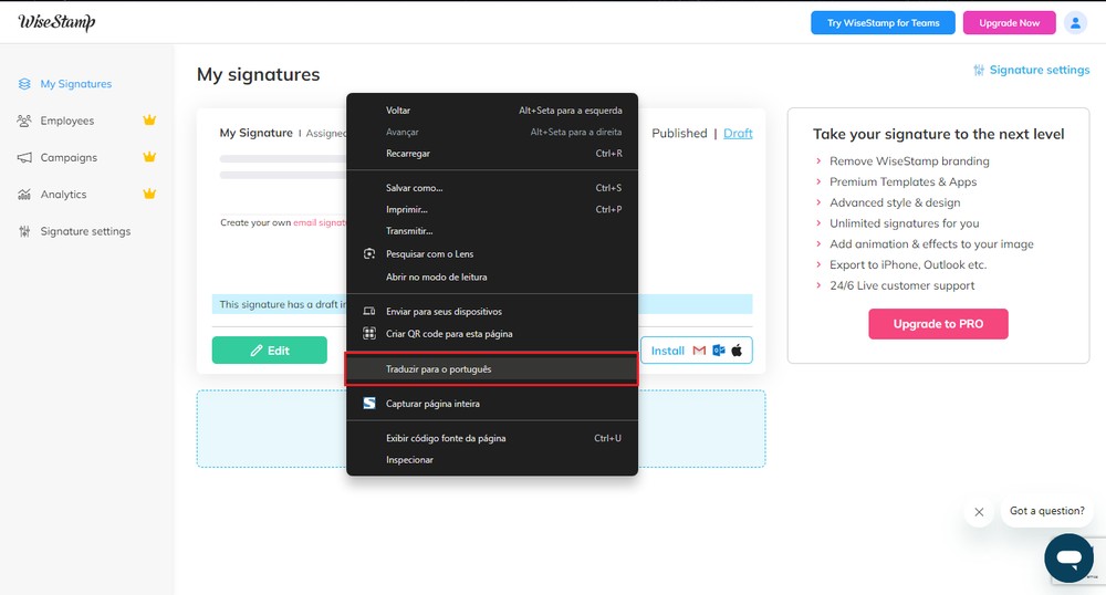WiseStamp: como usar site para personalizar sua assinatura de e-mail