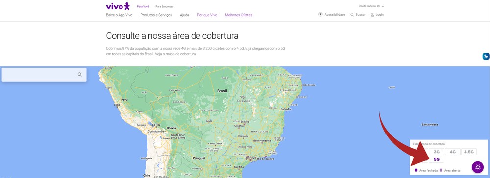 Como consultar cobertura 5G da Vivo, Claro e TIM