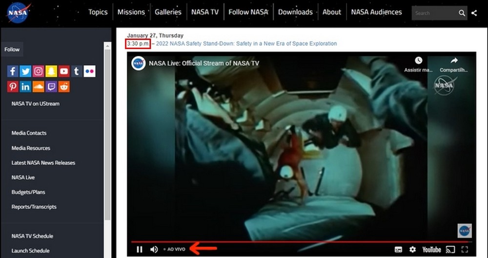 Nasa ao vivo: como assistir às lives de expedições no espaço