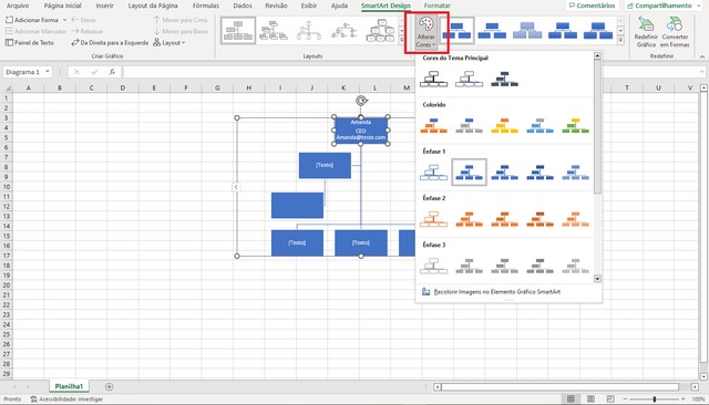 Como fazer um organograma no Excel