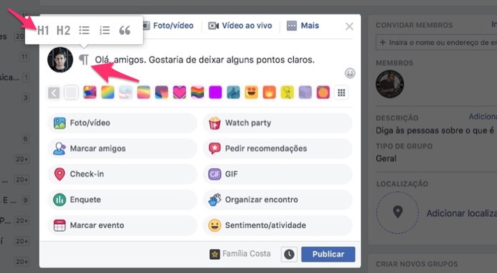 Como escrever com letras diferentes no Facebook