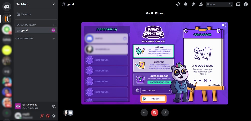 Gartic Phone no Discord: como jogar com amigos na rede social