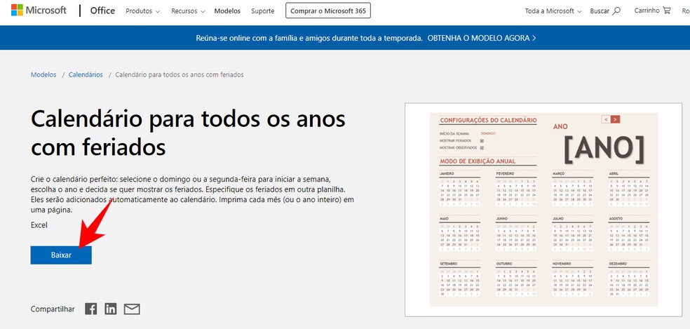 Calendário 2021 com feriados: como fazer no Excel para imprimir