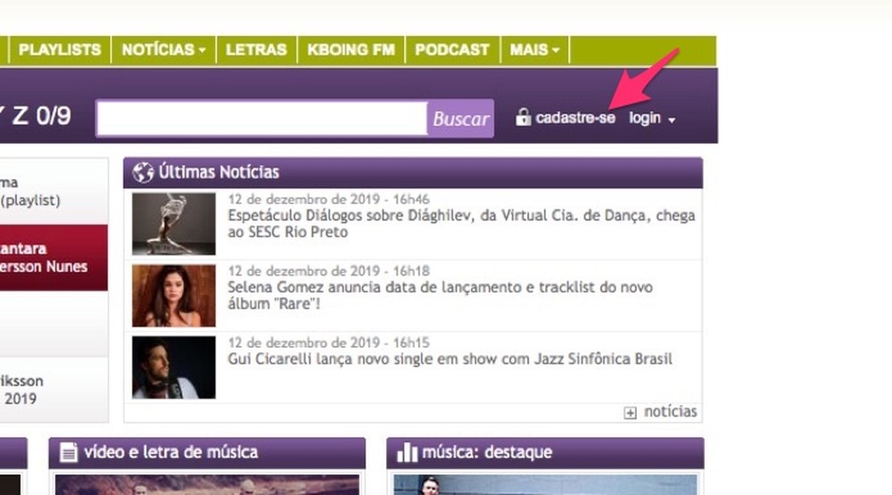 Como usar o Kboing para ouvir músicas online e de graça