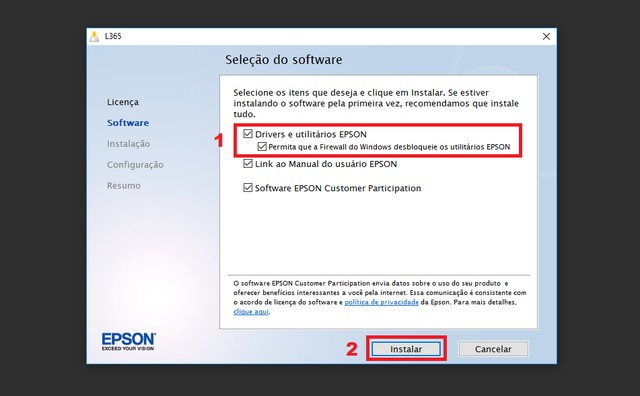 Epson L365: como fazer download do driver e instalar na impressora