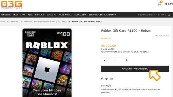 Gift Card Roblox: como comprar e resgatar o cartão presente do jogo