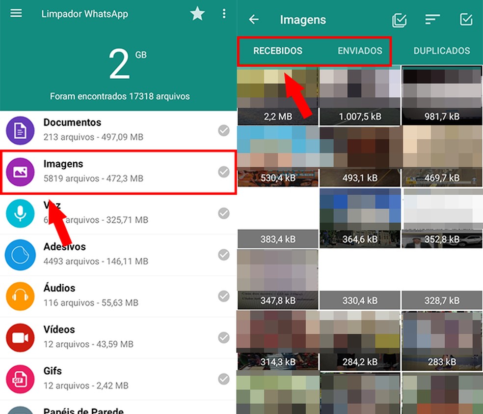 Como usar o Cleaner for WhatsApp para limpar arquivos do aplicativo