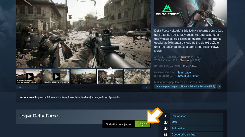 Delta Force Black Hawk Down tem campanha grátis no PC; como jogar