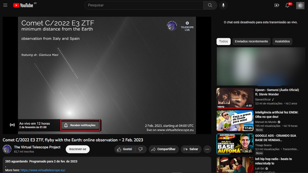 Cometa verde C/2022 E3: veja horário da passagem e como ver online
