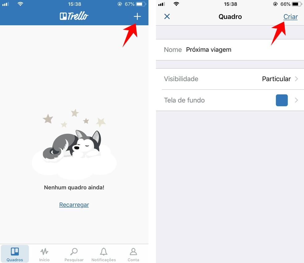 Como usar o Trello no celular