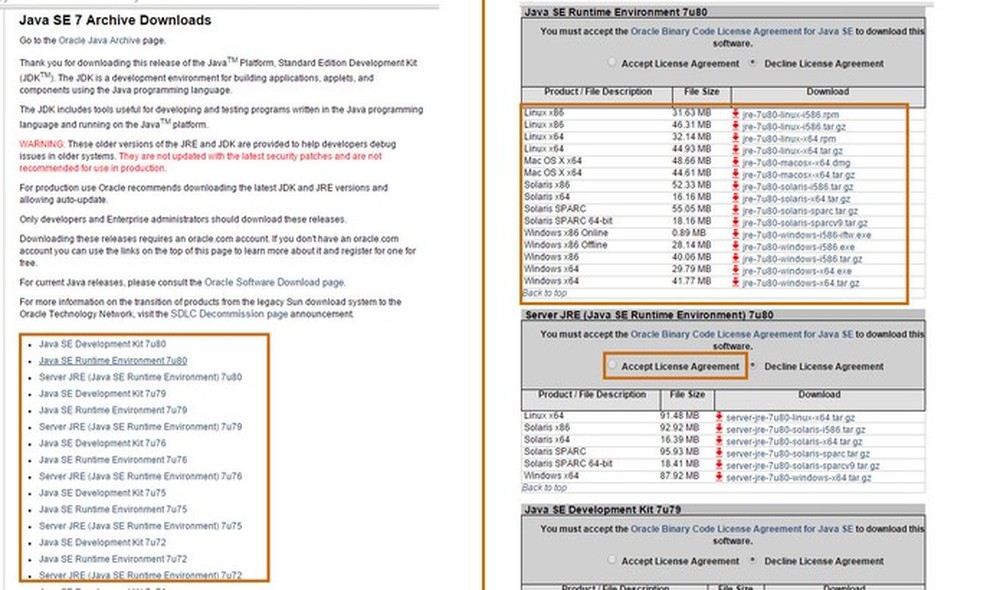 Versões anteriores do Java; saiba como instalar, remover e atualizar