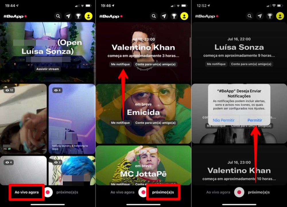 BeApp: como assistir a lives no app de streaming de música