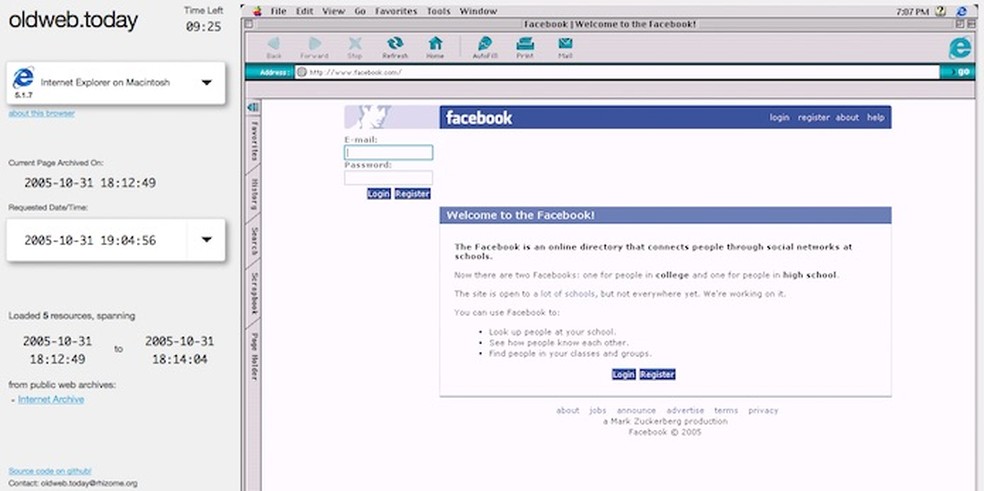 Oldweb: plataforma mostra como os sites eram antigamente