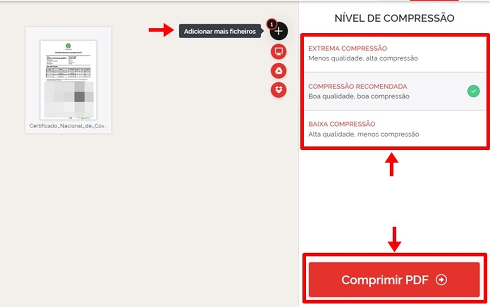 I Love PDF: como comprimir PDF pelo site
