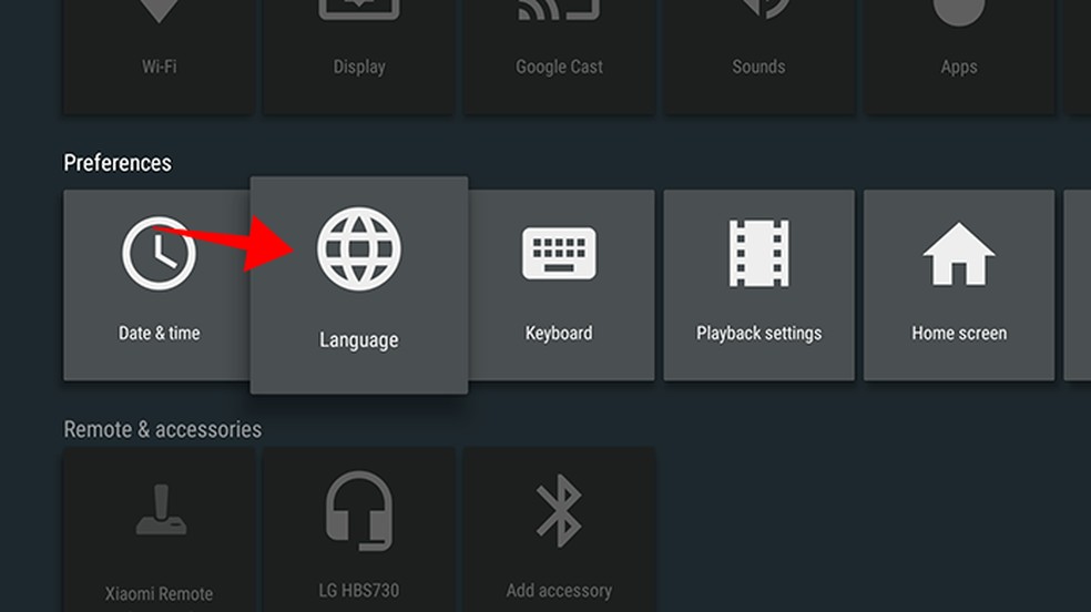 Como mudar o idioma do Android TV para português