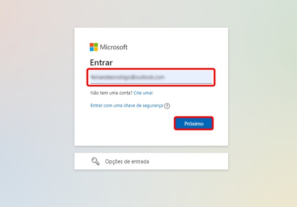 Como entrar direto no Hotmail (Outlook.com) sem precisar digitar senha