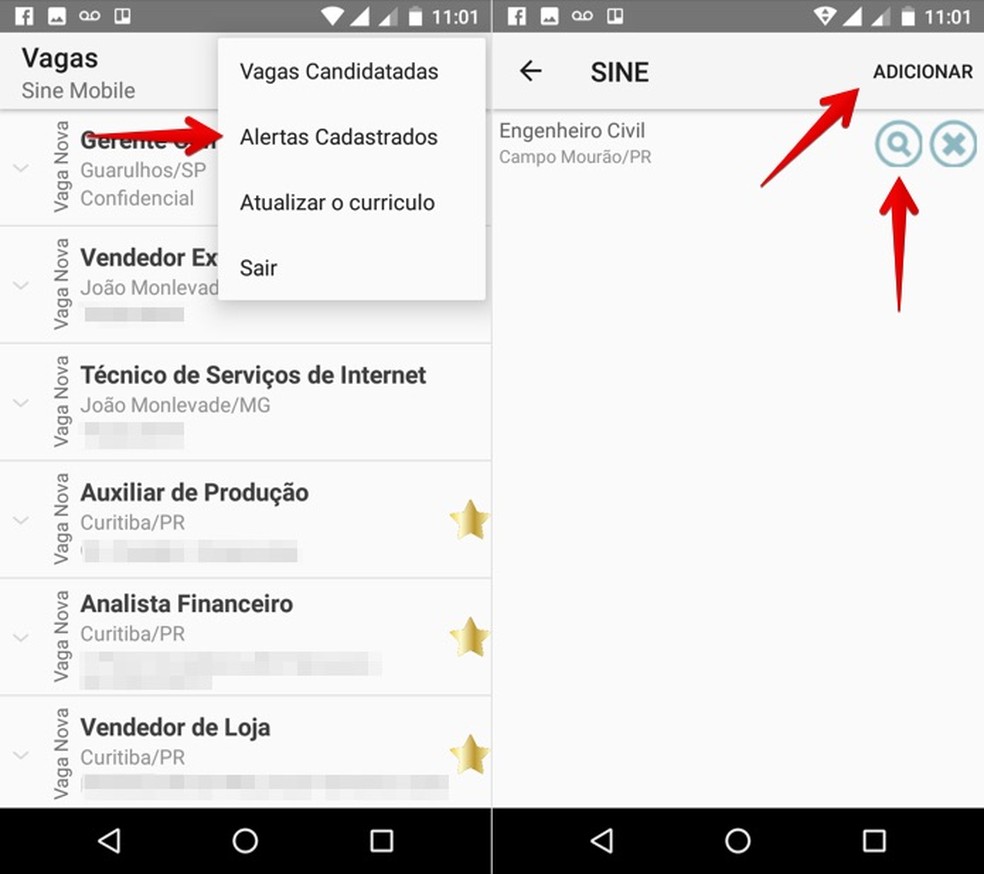 Como usar o app Sine para buscar vagas de emprego com o celular