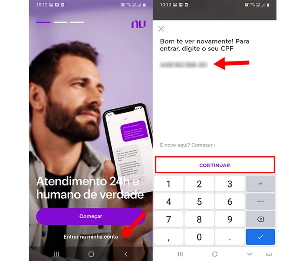 Como mudar a senha do aplicativo Nubank