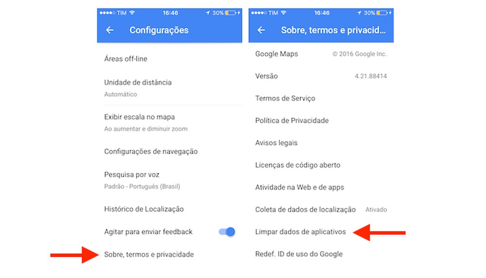 Passo a passo para limpar o Google Maps e liberar a memória do iPhone